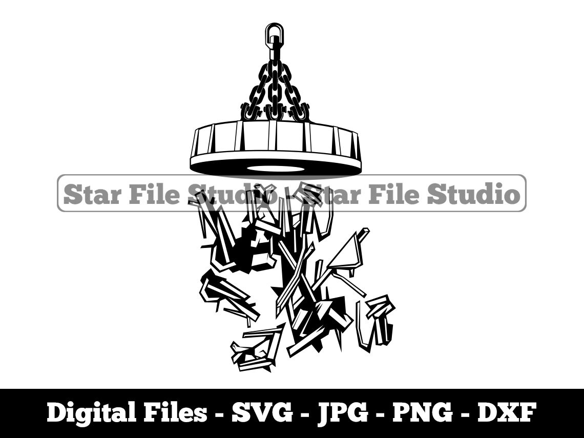 Heavy Electric Magnet 2 Svg Junkyard Svg Scrapyard Svg - Etsy