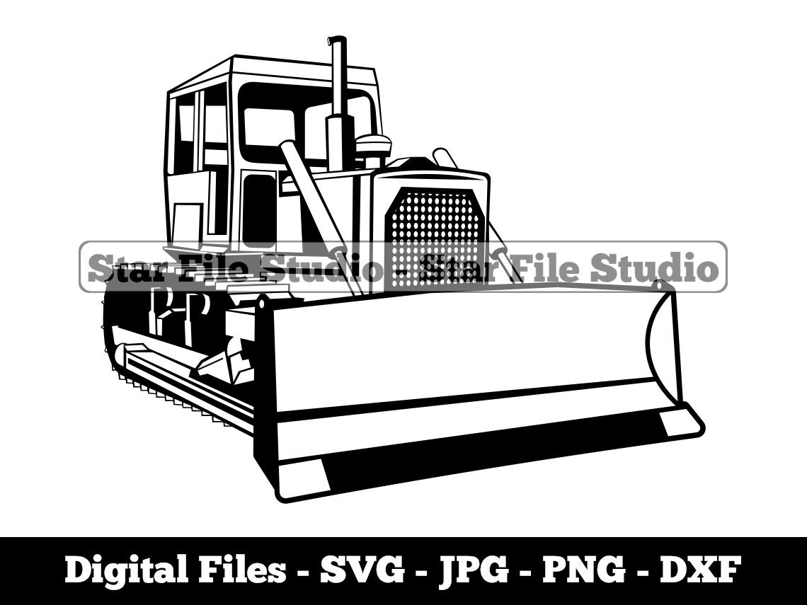 Bulldozer 7 Svg, Bulldozer Svg, Dozer Svg, Heavy Equipment Svg ...
