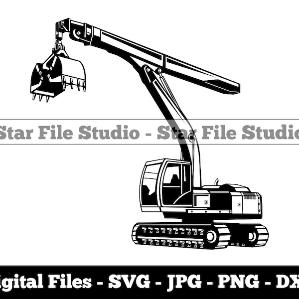 Excavator Arm Svg - Etsy