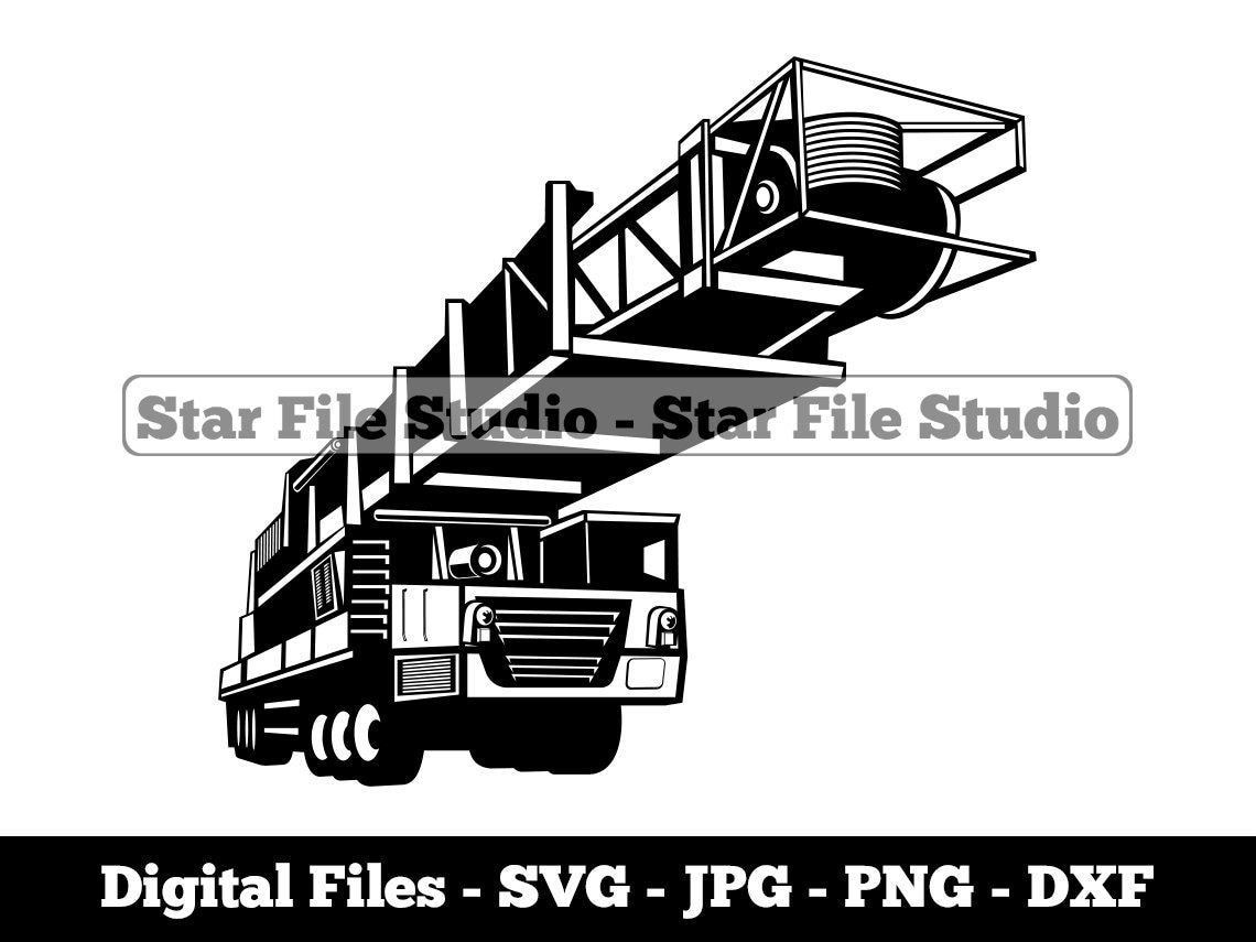 Workover Rig Truck 3 Svg Oil Rig Svg Drilling Svg Workover | Etsy India