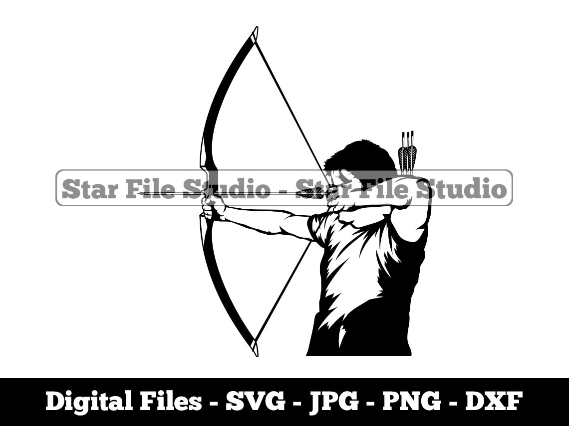 Archer 3 Svg, Archery Svg, Bow and Arrow Svg, Archer Png, Archer Jpg ...