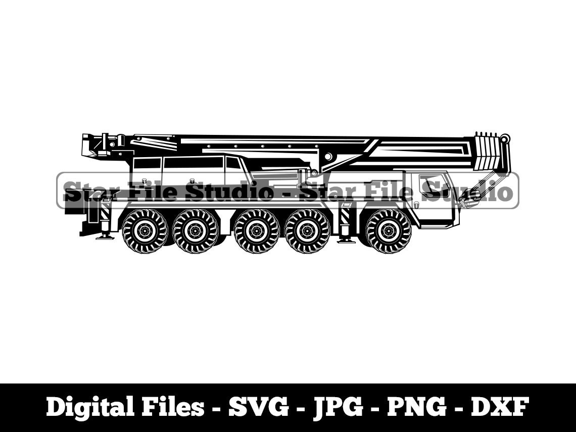 Mobile Crane 2 Svg Taxi Crane Svg Heavy Equipment Svg - Etsy