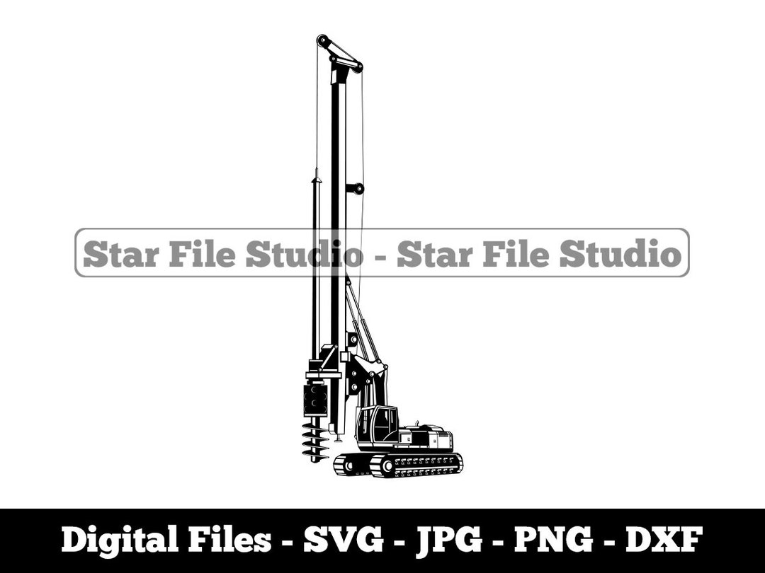 Drilling Rig #3 Svg, Drilling Machine Svg, Heavy Equipment Svg ...