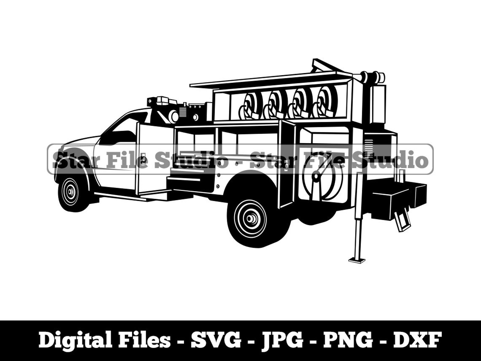 Utility Truck 3 Svg Repair Svg Truck Svg Utility Truck | Etsy