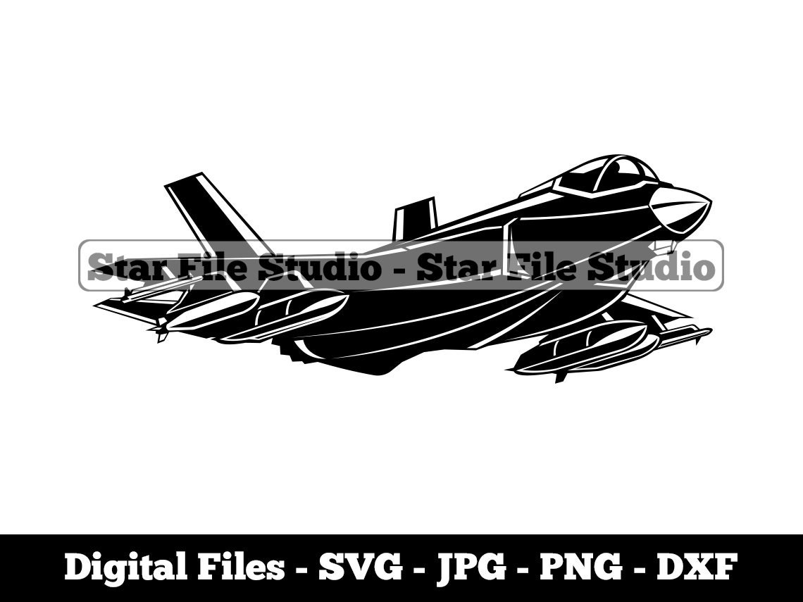 Stealth Fighter Jet 4 Svg Airforce Svg Jet Fighter Svg | Etsy