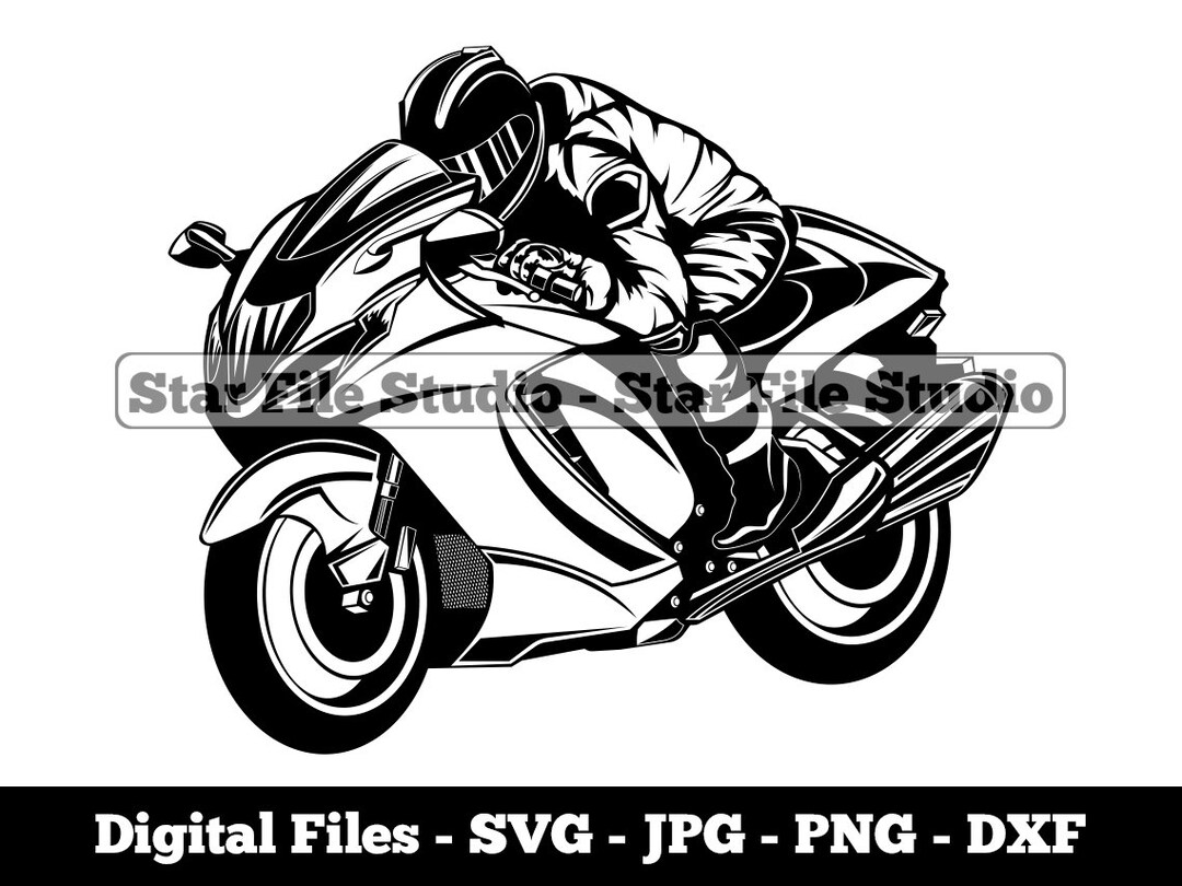 Motorcycle Rider #6 Svg, Motorcycle Racing Svg, Motorbike Svg ...