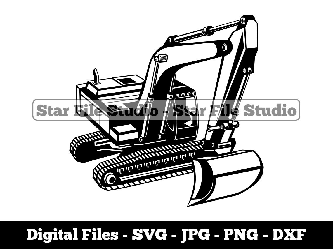Excavator 9 Svg Excavator Svg Heavy Equipment Svg - Etsy