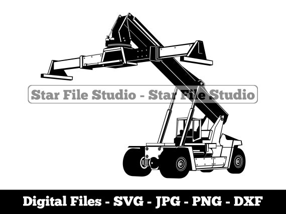 Reach Stacker 2 Svg Container Port Svg Fork Lift Svg Heavy | Etsy