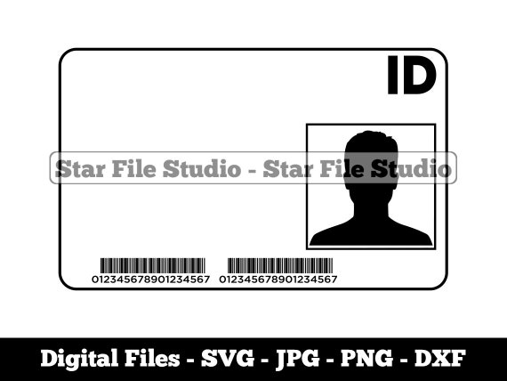 ID Empty Template 2 Svg Identification Svg Drivers License - Etsy
