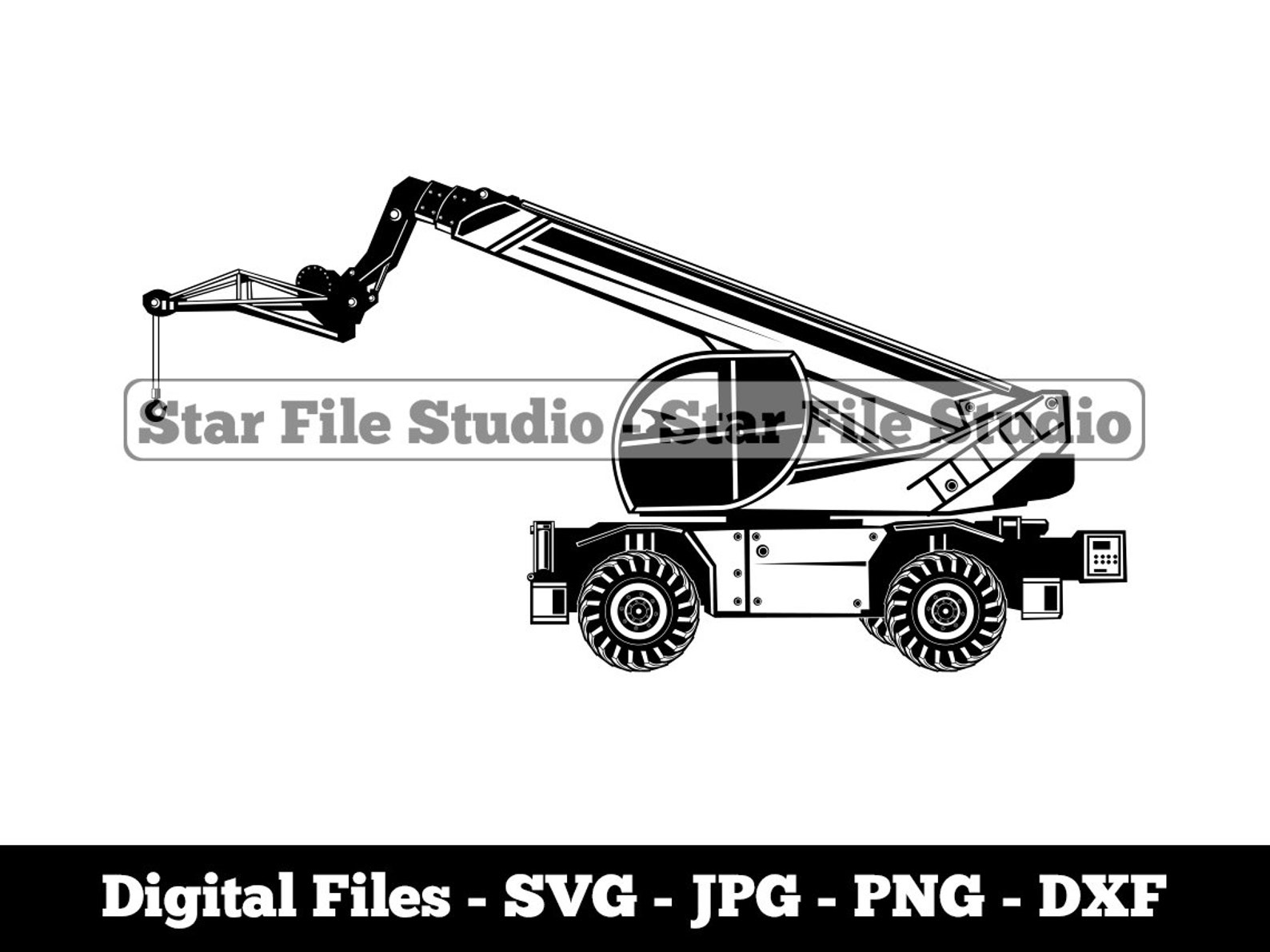 Rotary Telehandler #2 Svg, Rotating Telescopic Handler Svg, Heavy ...