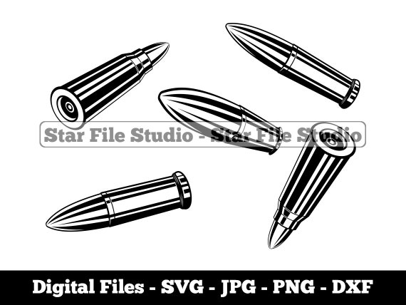 Bullets 4 Svg Ammo Svg Amunition Svg Bullets Png Bullets - Etsy