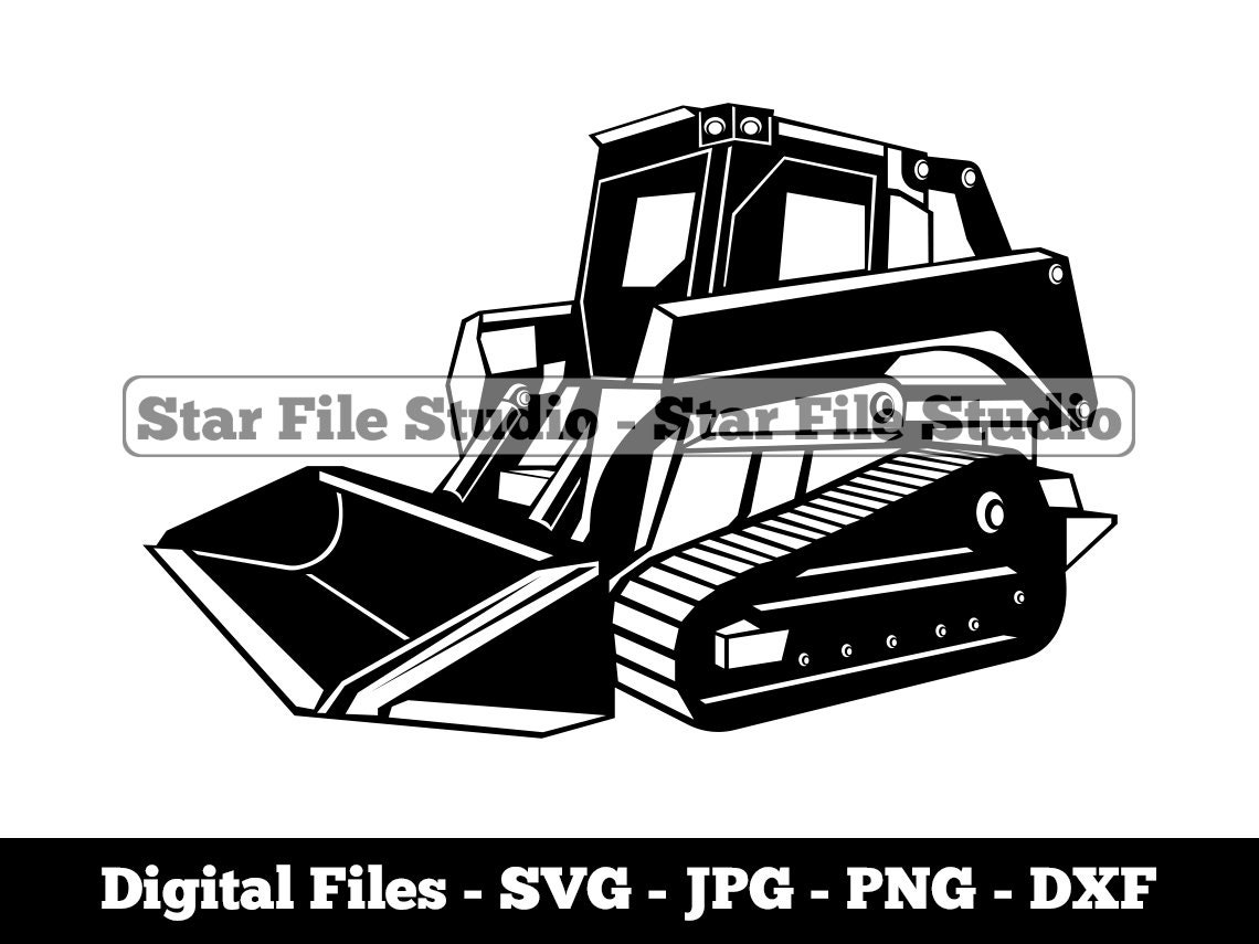 Track Skid Steer Svg, Track Skid Steer Svg, Heavy Equipment Svg, Track ...