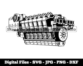 Diesel Engine Svg Diesel Engine Dxf Diesel Engine Png - Etsy
