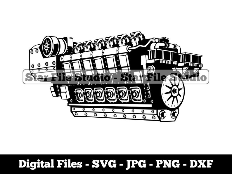 Diesel Engine Svg Diesel Engine Png Diesel Engine Jpg - Etsy