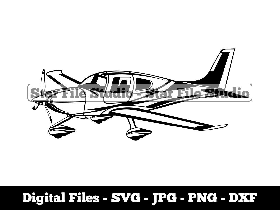 Propeller Airplane 3 Svg Svg Airplane Svg Aircraft Png | Etsy