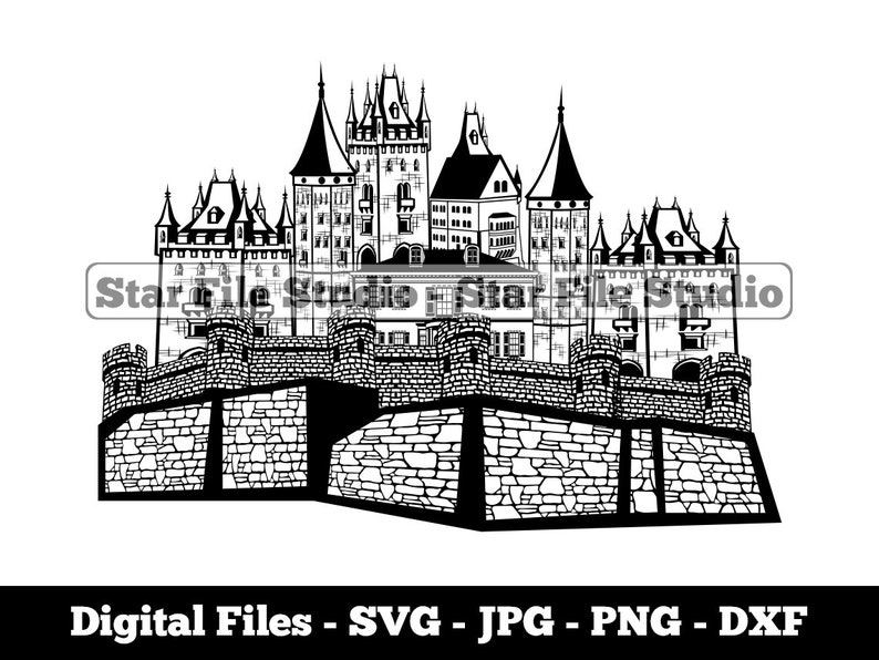 Castle 4 Svg Fortress Svg Fortification Svg Castle Svg | Etsy