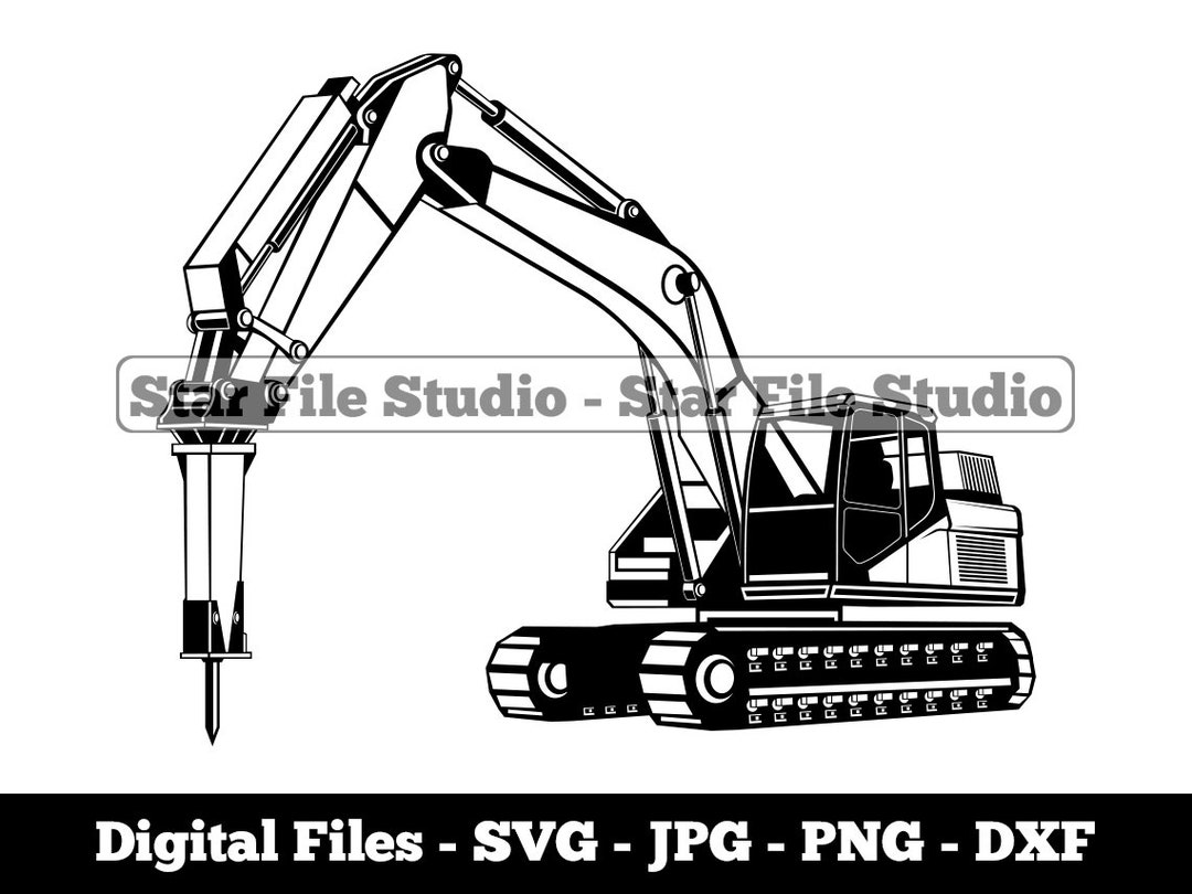 Demolition Excavator 4 Svg Excavator Svg Heavy Equipment - Etsy