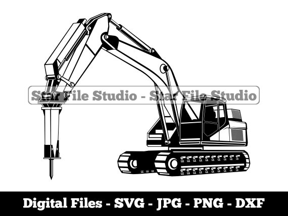 Demolition Excavator 4 Svg Excavator Svg Heavy Equipment | Etsy