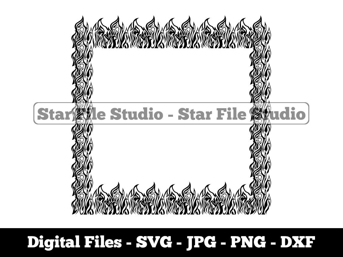 Flaming Square Svg Flame Svg Fire Svg Square Svg Flaming - Etsy Canada