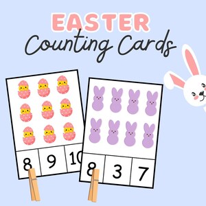 Easter Basket Counting Cards - Etsy