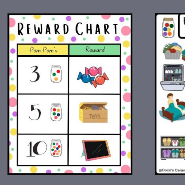 Pom Pom Reward Chart - Etsy