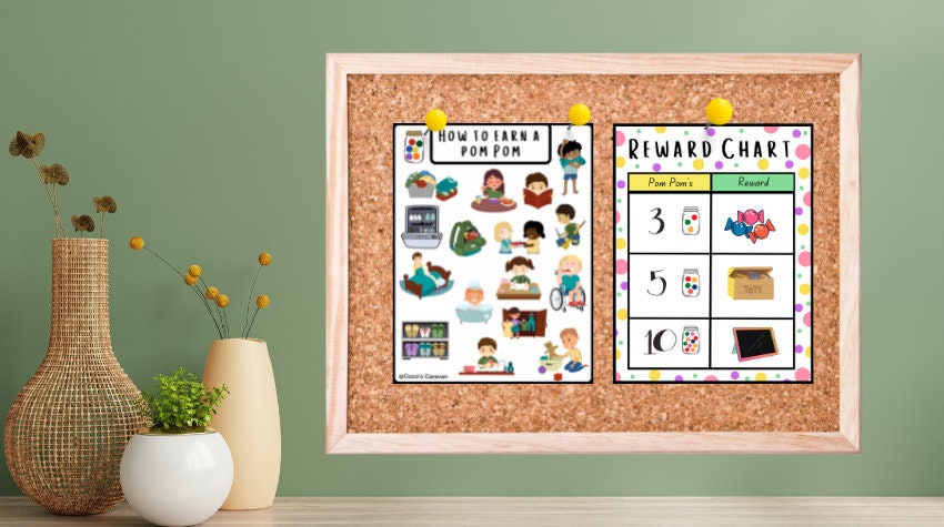 Pom Pom Reward Chart - Etsy
