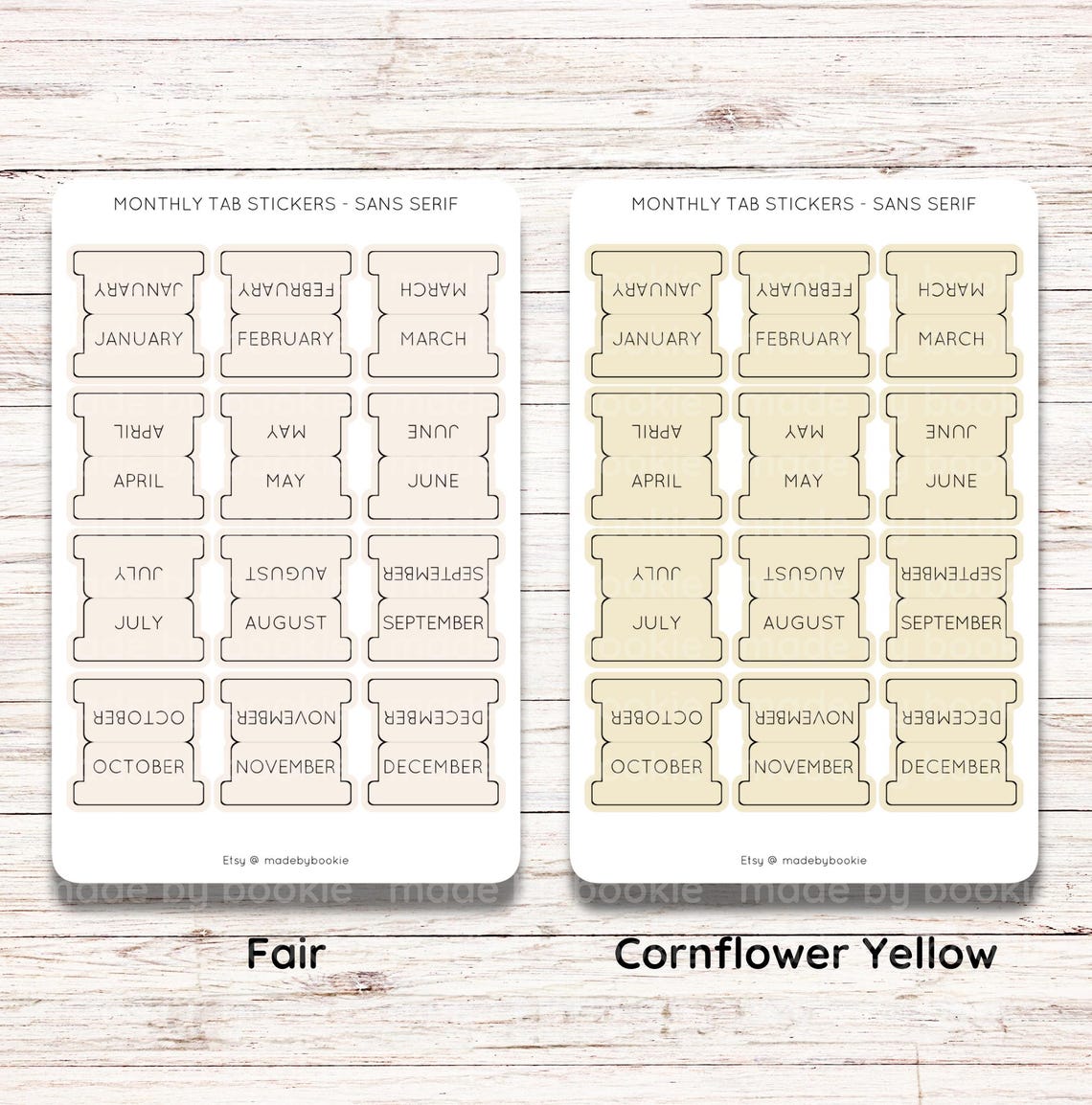 Planner Tabs | Planner Tabs | Month Tab Stickers | Colorful | Pastel ...