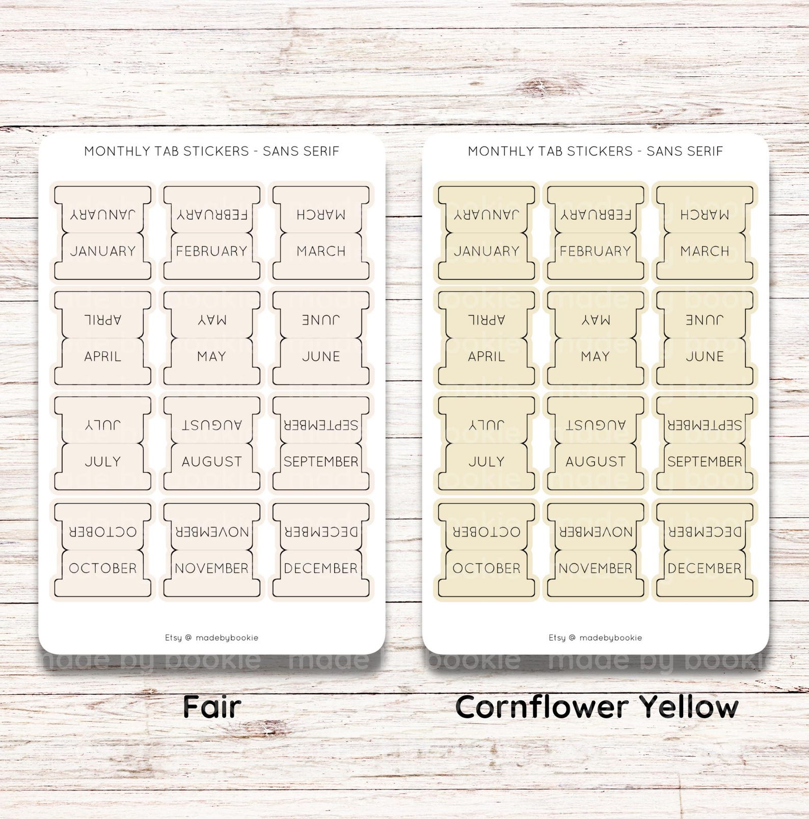 Planner Tabs | Planner Tabs | Month Tab Stickers | Colorful | Pastel ...