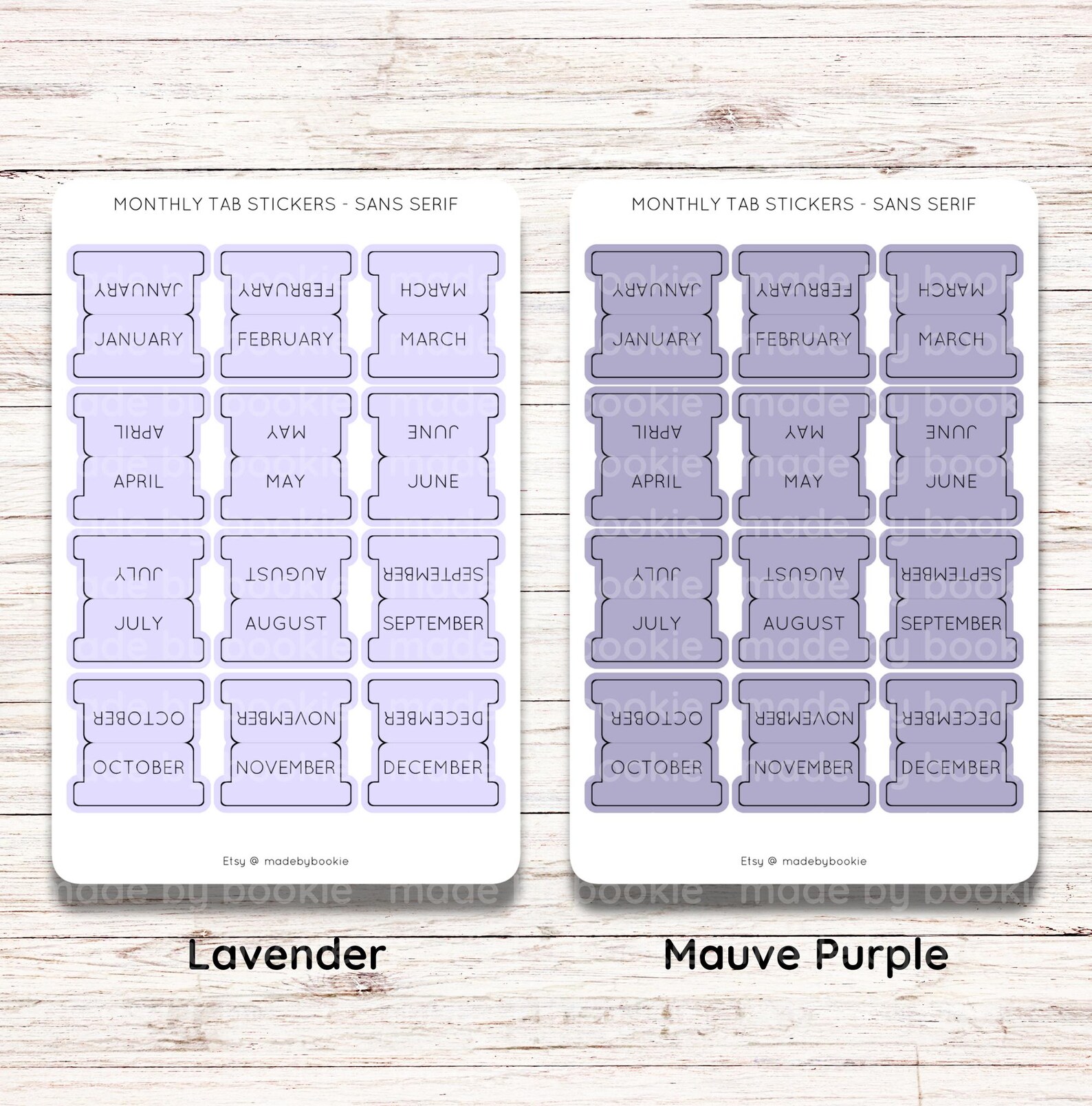 Planner Tabs | Planner Tabs | Month Tab Stickers | Colorful | Pastel ...