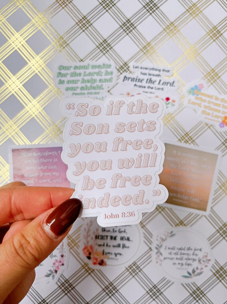 Bible Verse Sticker Pack: Christian Faith Decals, Easy Peel (5"x3") - Etsy
