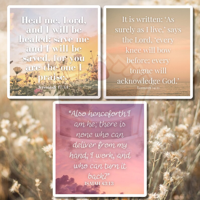 Bible Verse Sticker Pack: Christian Faith Decals, Easy Peel (5"x3") - Etsy