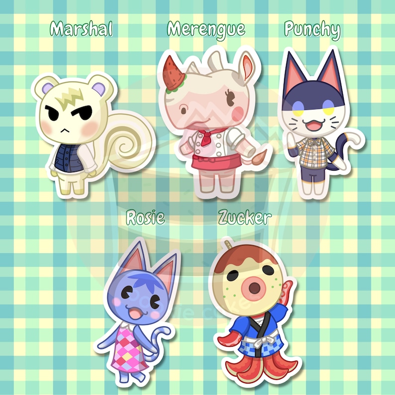 Animal Crossing Sticker Pack Easy Peel Stickers Die Cut - Etsy