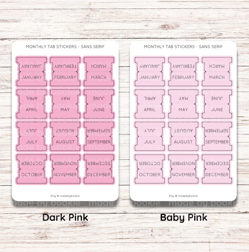 Planner Tabs | Planner Tabs | Month Tab Stickers | Colorful | Pastel ...