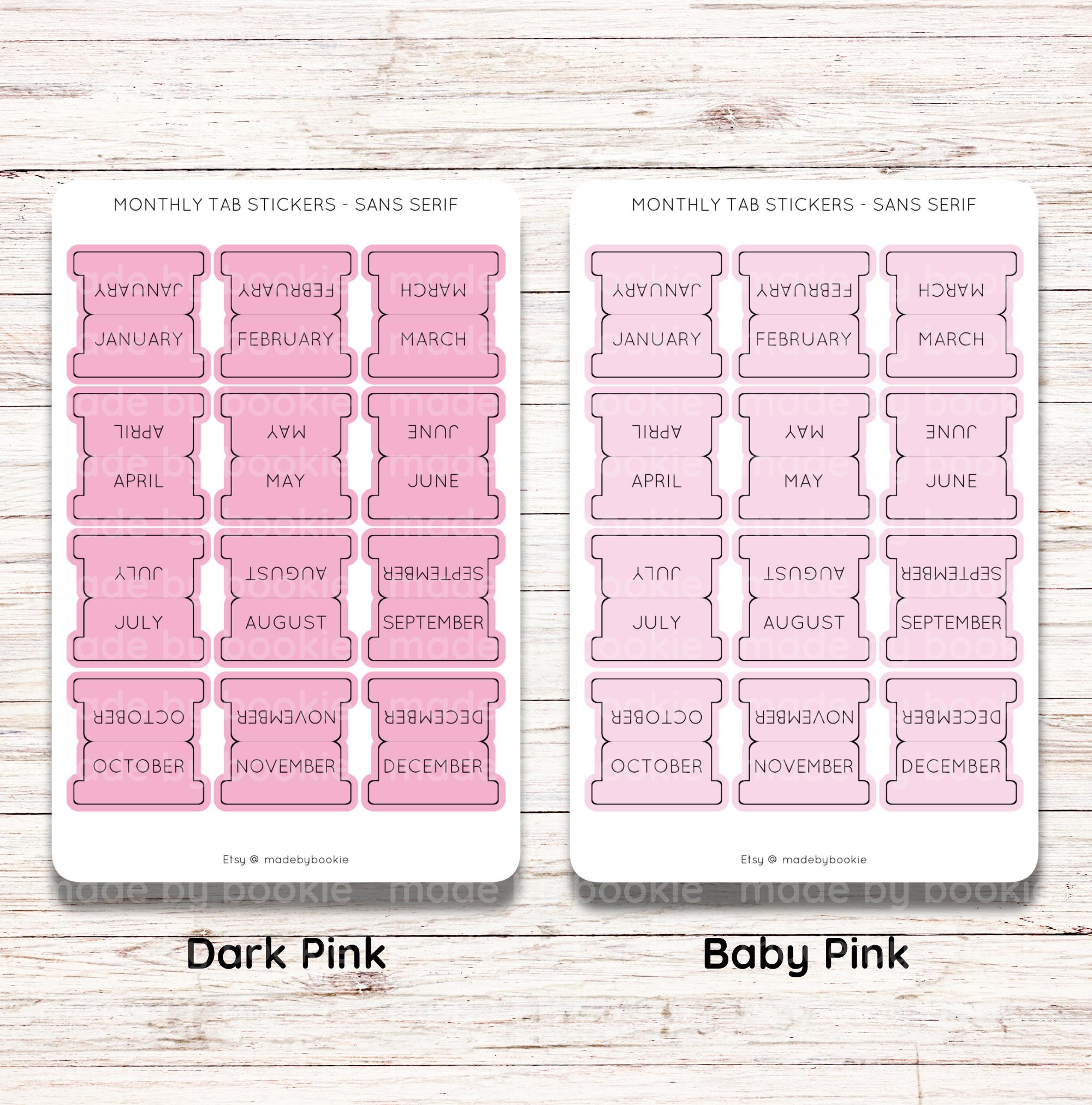 Planner Tabs | Planner Tabs | Month Tab Stickers | Colorful | Pastel ...