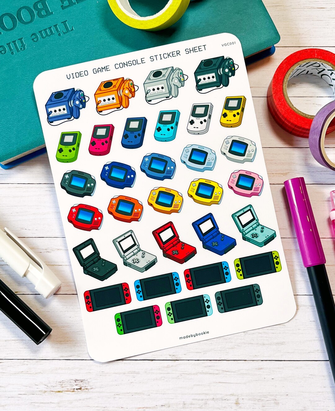 Video Game Console Sticker Sheets | Planner Stickers | Sticker Sheets ...
