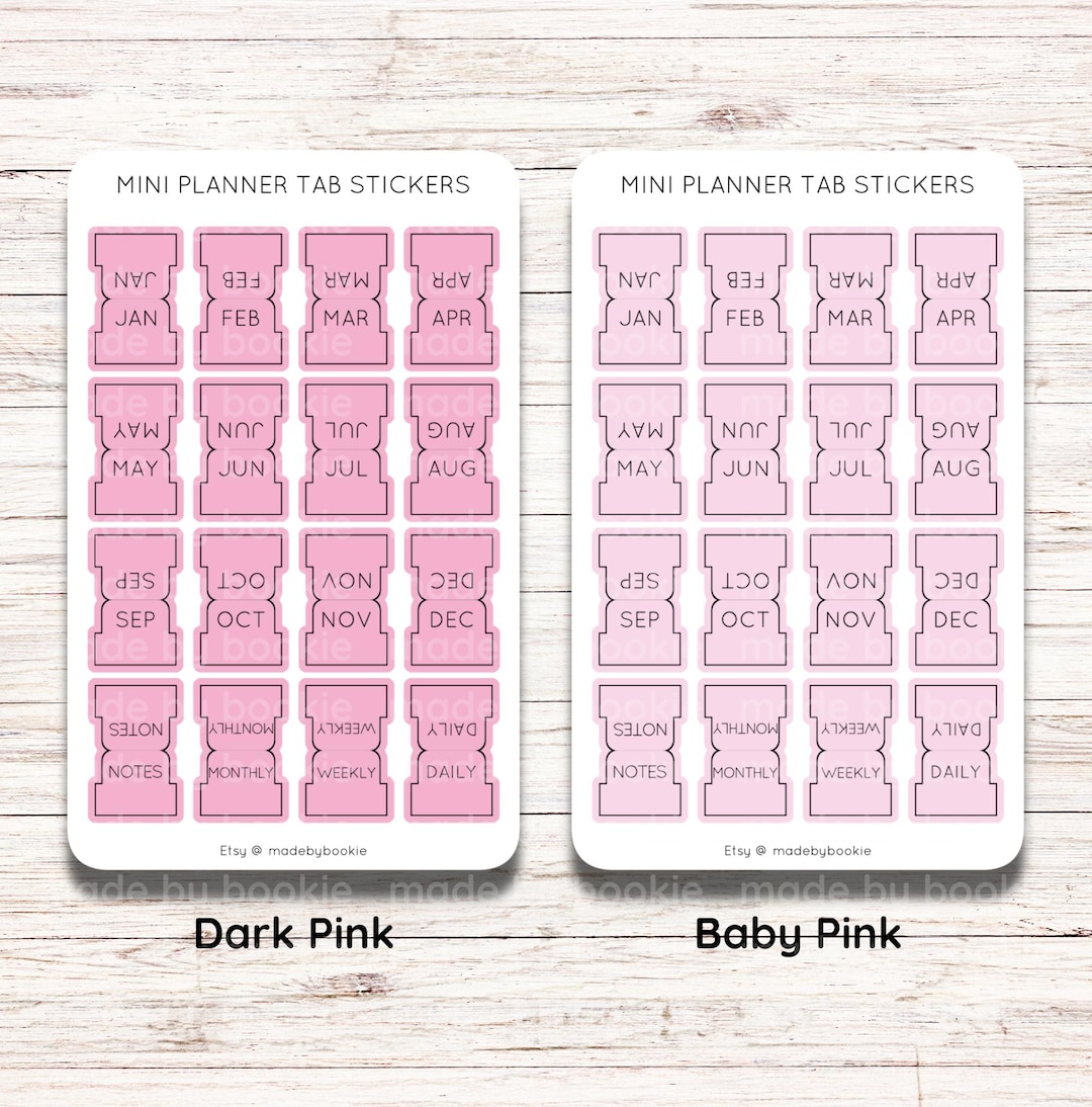 Mini Planner Tabs | Planner Tabs | Month Tab Stickers | Colorful ...