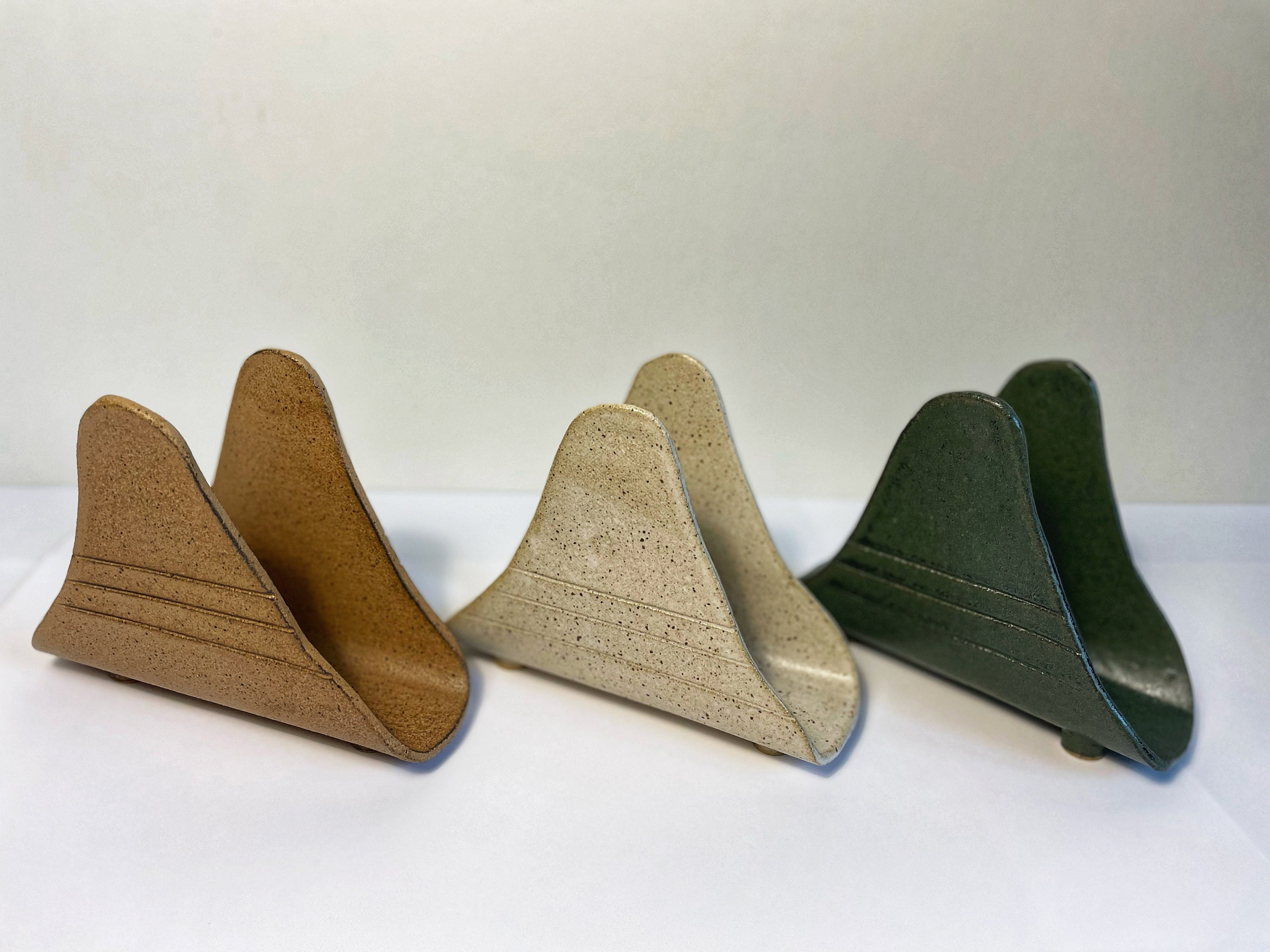 Napkin Holder dune Glazed Ceramic Letter Holder Hand-built Trinket ...