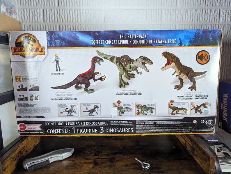 Jurassic World Dominion Epic Battle Pack Ellie Sattler T Rex Etsy