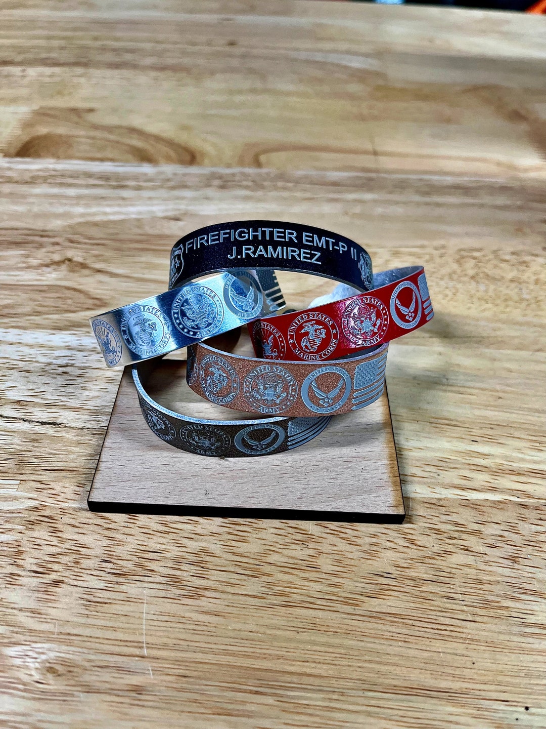 Remembering Our Heroes: Laser Engraved Military Police and Firefighter ...