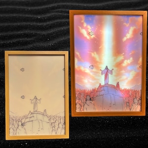 Illuminated Jesus Art Frames: Multiple Images | LED Religious Decor - Etsy
