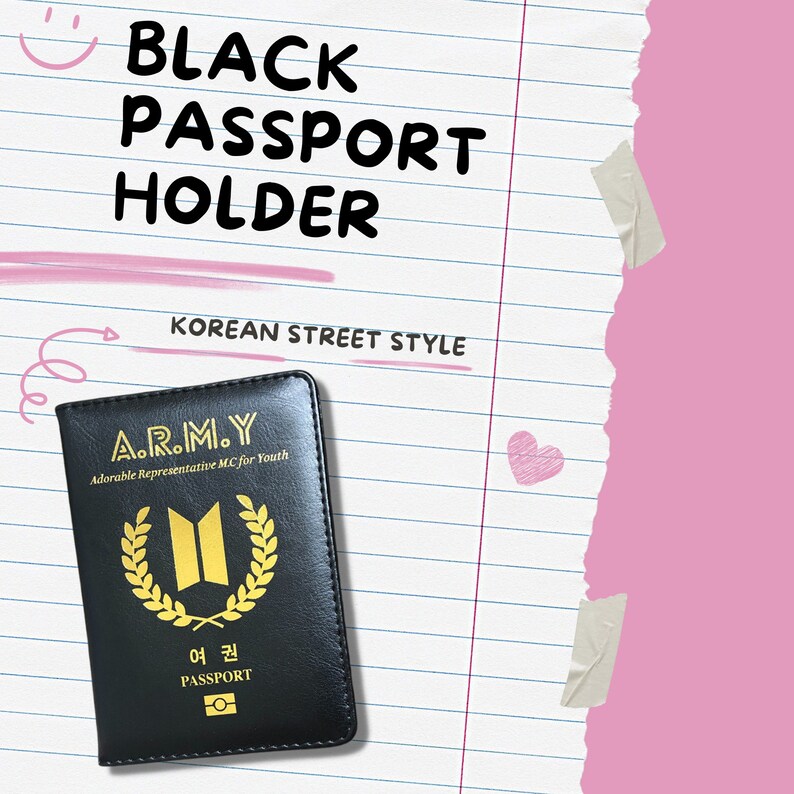 BTS Army Passport Holder Bts Passport Holder Bts Merch - Etsy
