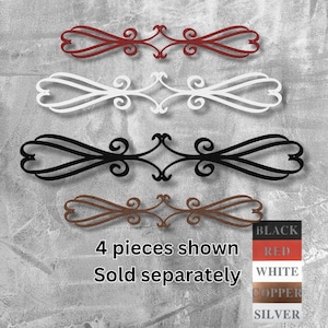 Metal Scroll, Steel Scroll Wall Art, Narrow Metal Swirl, Rustic ...