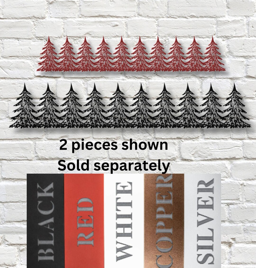 Metal Tree Wall Border, Rustic Metal Door Header, Window Decor, Wide ...