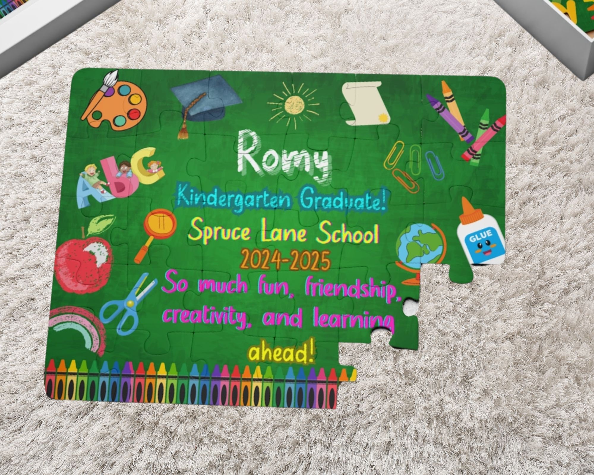 Personalized Kindergarten Graduation Puzzle, Customized Pre-k ...