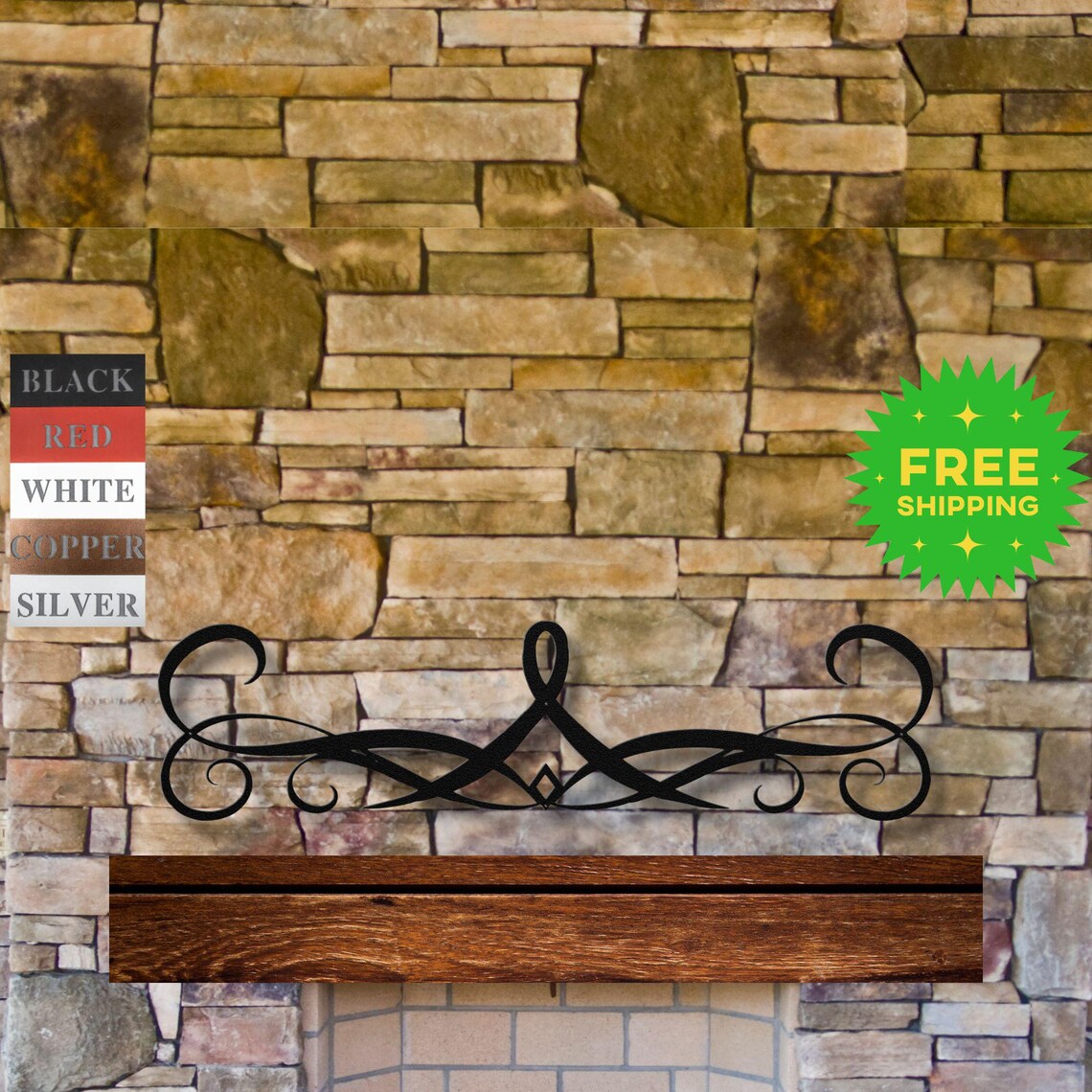 Metal Farmhouse Wall Decor Metal Scroll Above Doorway Window Accent ...