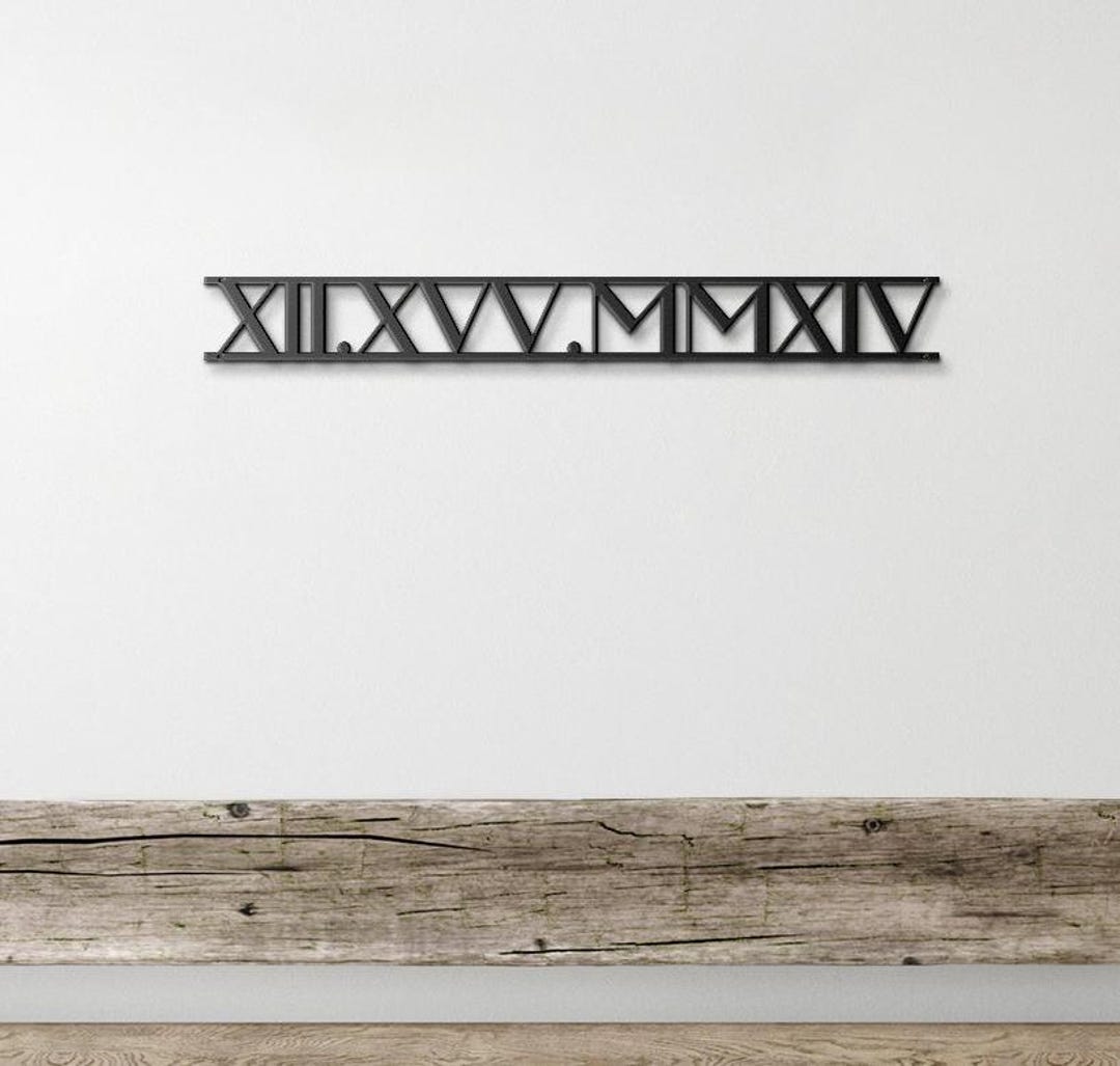 Personalized Roman Numeral Sign, Metal Anniversary Decor, Couple ...