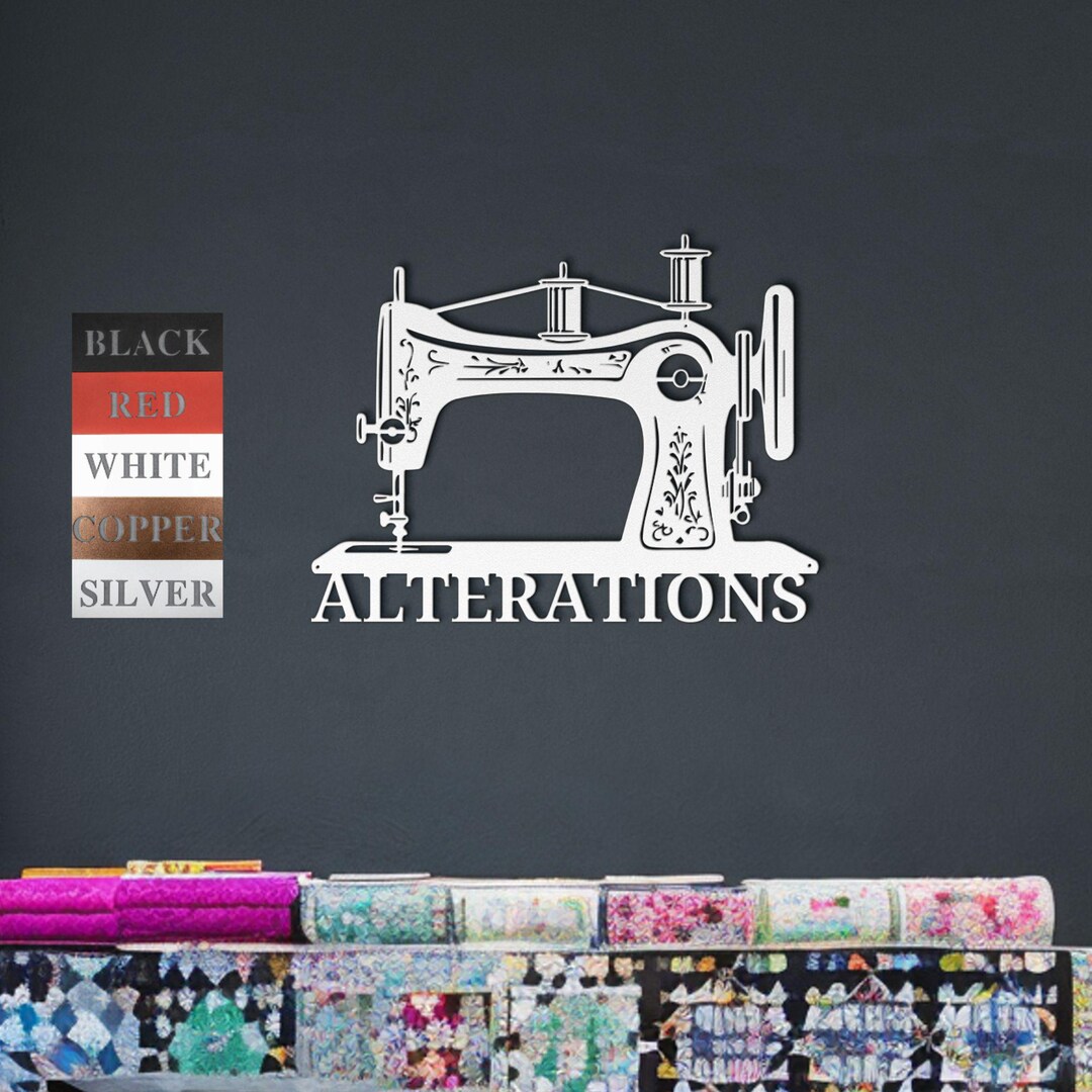 Alterations Sign, Seamstress Decor, Sewing Shop Wall Art, Sewing ...