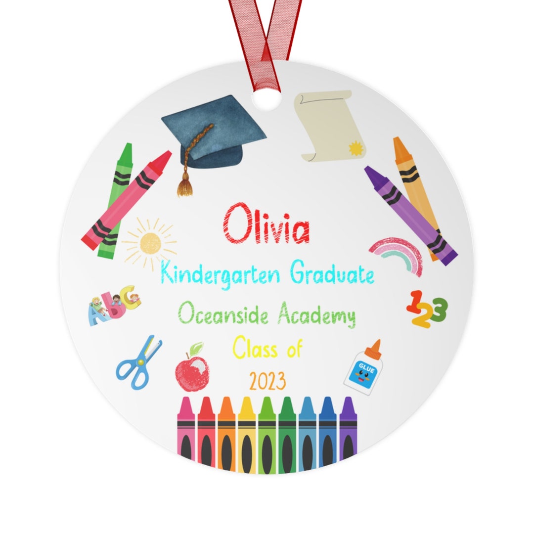 Personalized Kindergarten Graduation Ornament 2024, Custom Name, Year ...