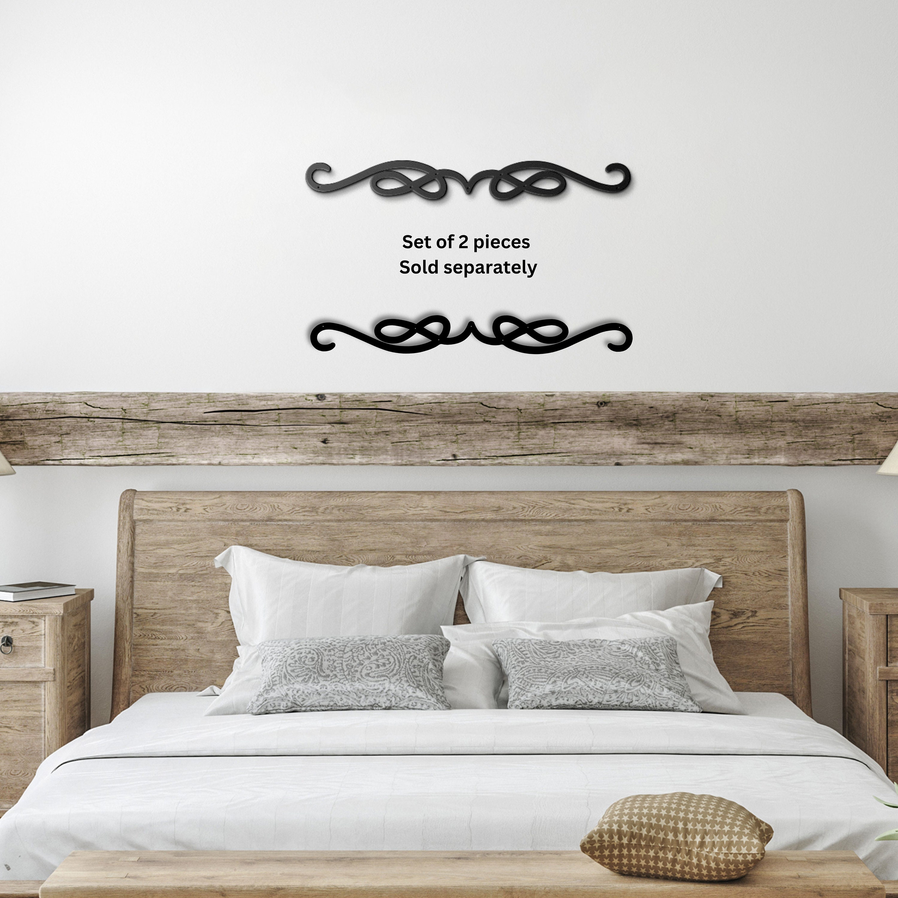 Metal Scroll, Metal Scroll Wall Art, Metal Vine, Rustic Farmhouse Wall ...