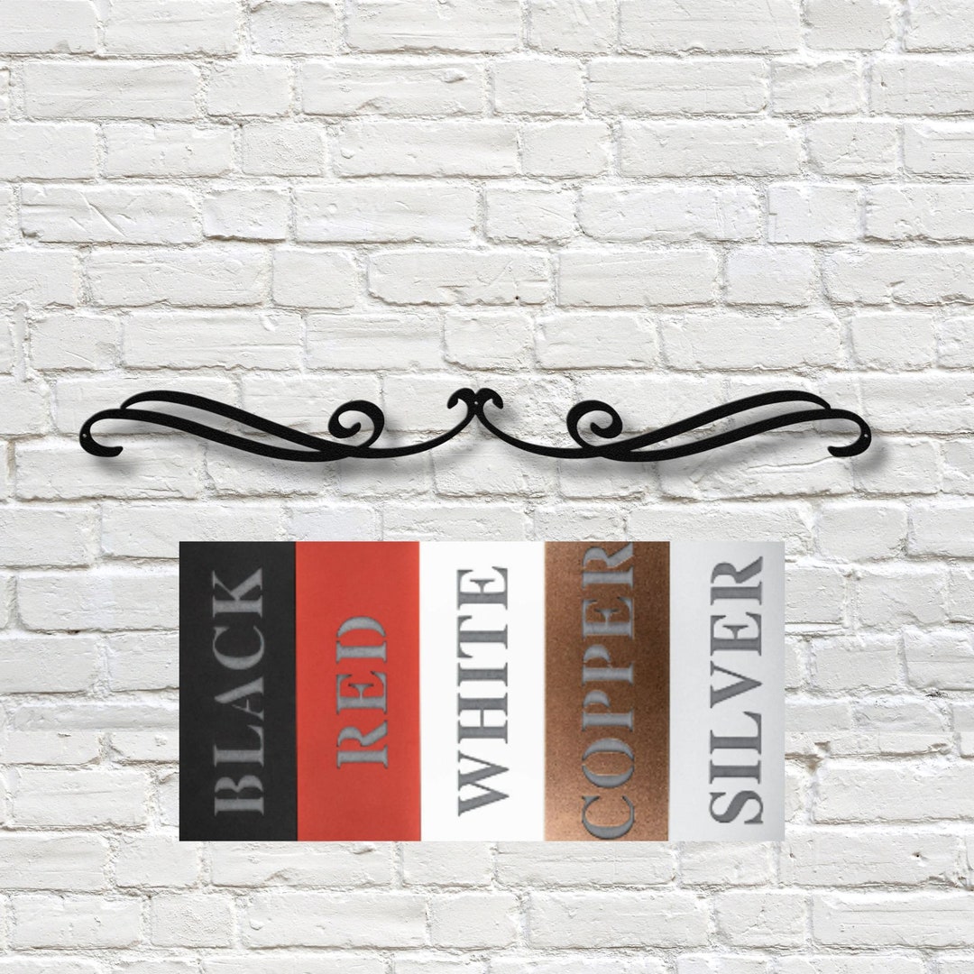 Metal Scroll, Metal Scroll Wall Art, Narrow Metal Swirl, Rustic ...